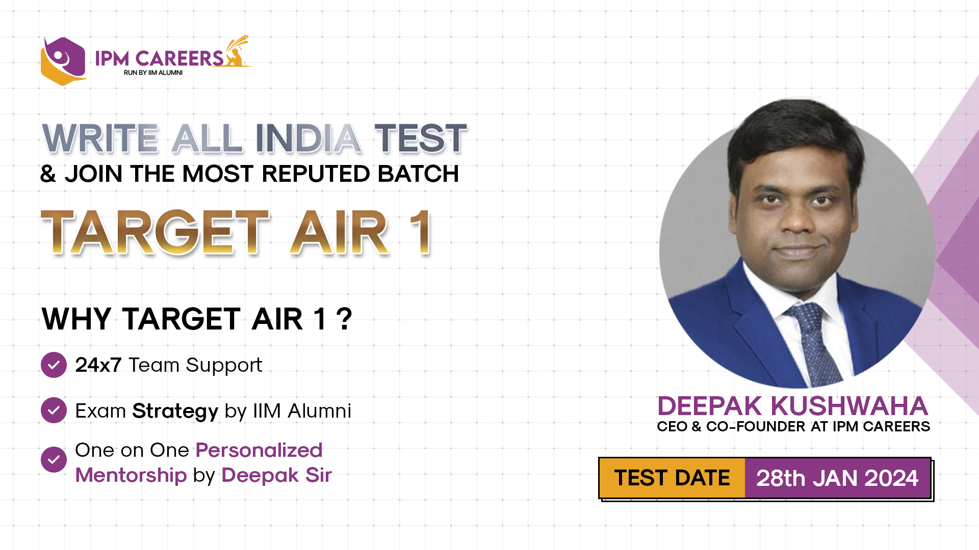 Join the most reputed batch : Target AIR 1